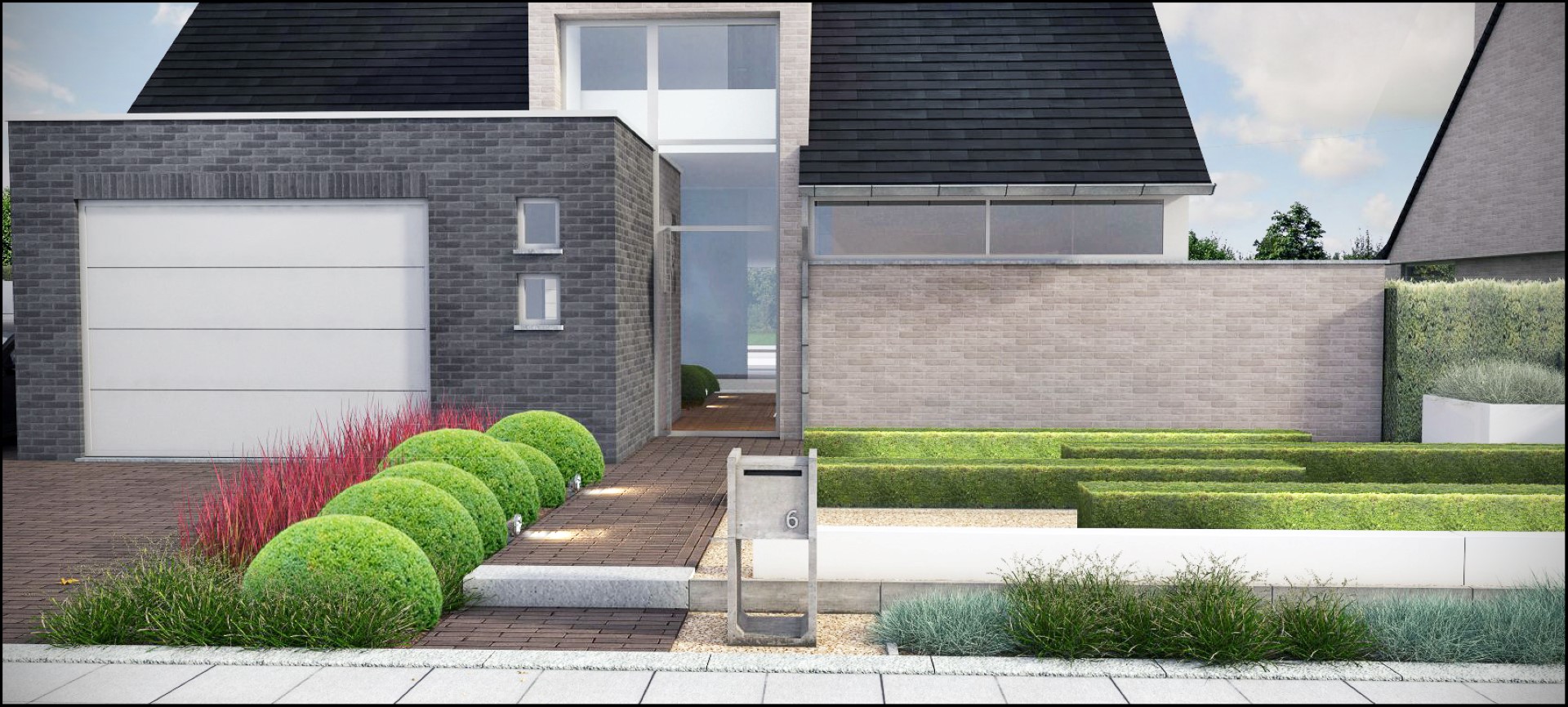 ECO Tuinarchitectengroep | 3D projecten | Moderne tuin Zottegem