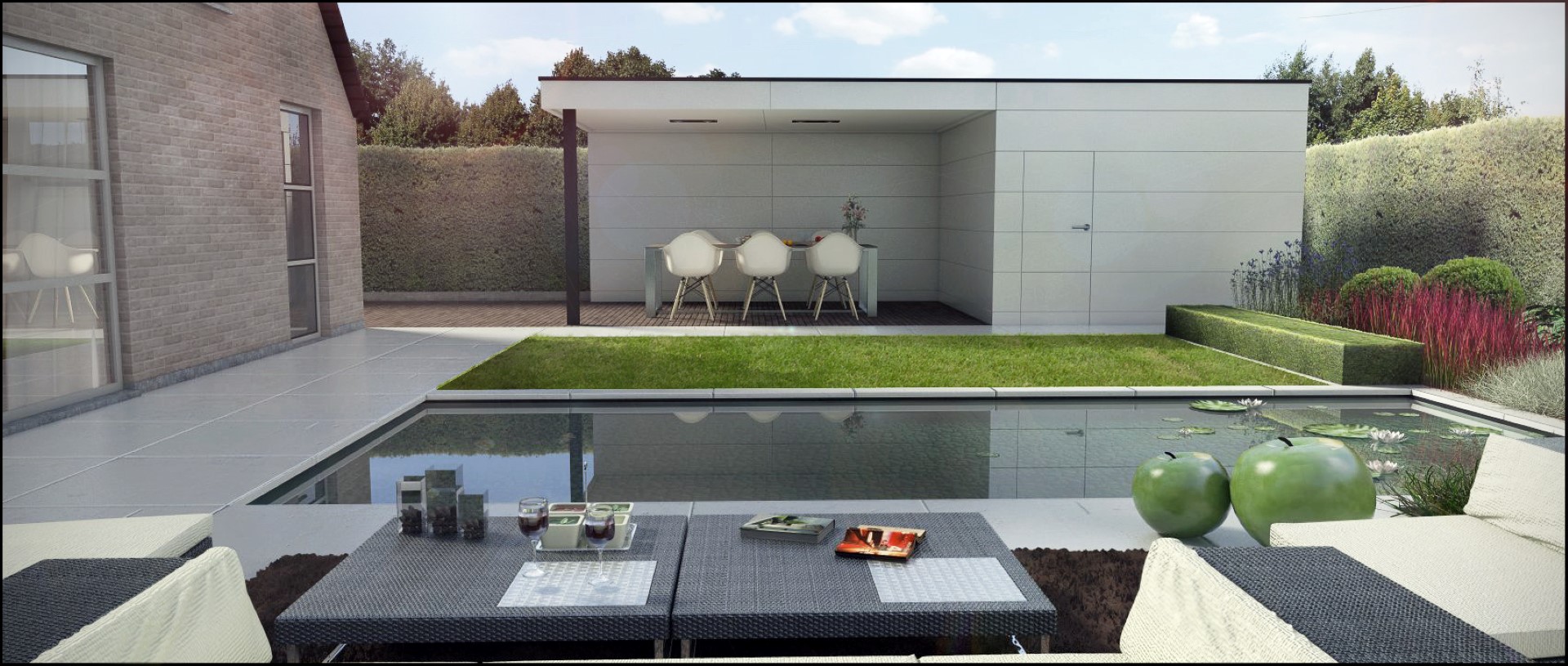 ECO Tuinarchitectengroep | 3D projecten | Moderne tuin Zottegem
