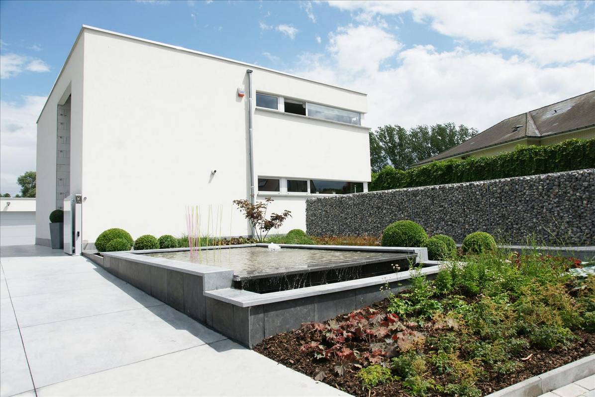 ECO Tuinarchitectengroep | projecten | Moderne voortuin Ninove