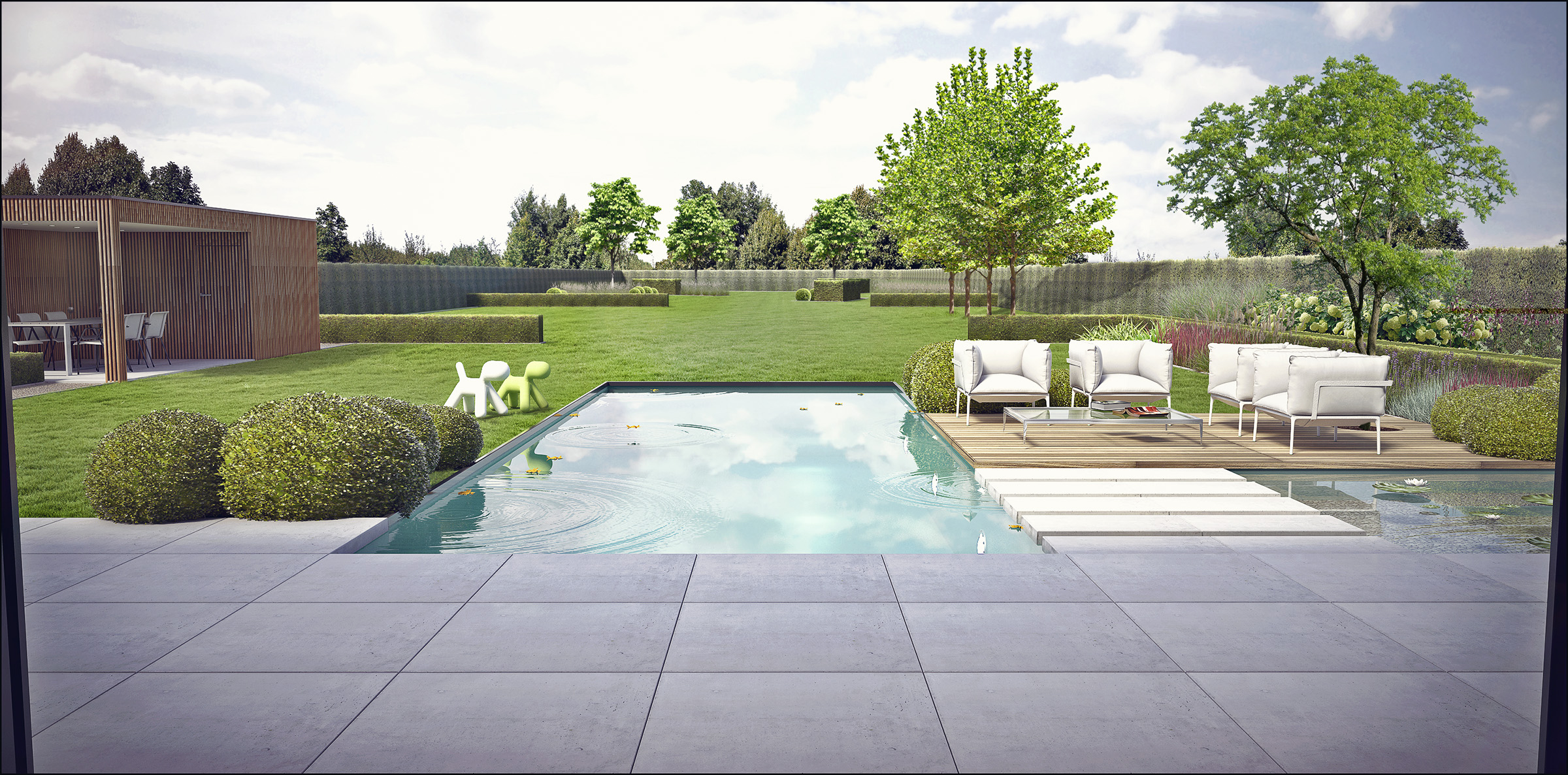 ECO Tuinarchitectengroep | 3D projecten | Tuin moderne woning